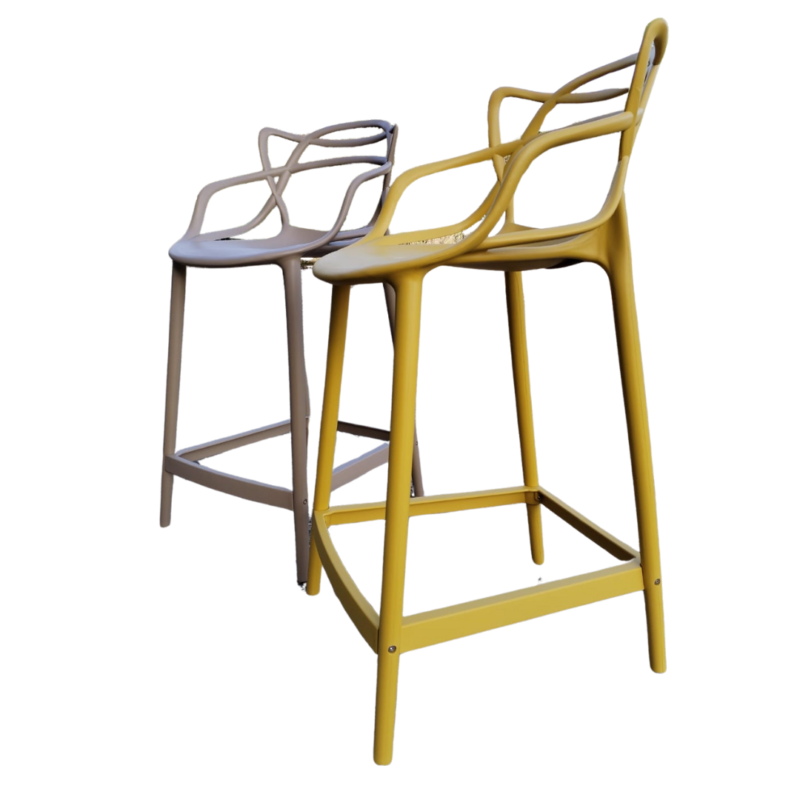 Masters Plastic Bar Stool Set of 2, 4, 6 Black Grey White - hom4nish.co.uk